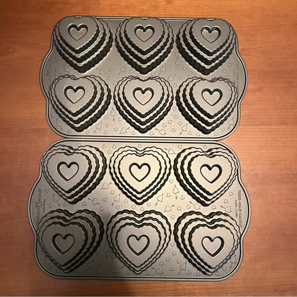 Nordic Ware | Kitchen | Set Of Nordic Ware Tiered Heart Cakelets | Poshmark